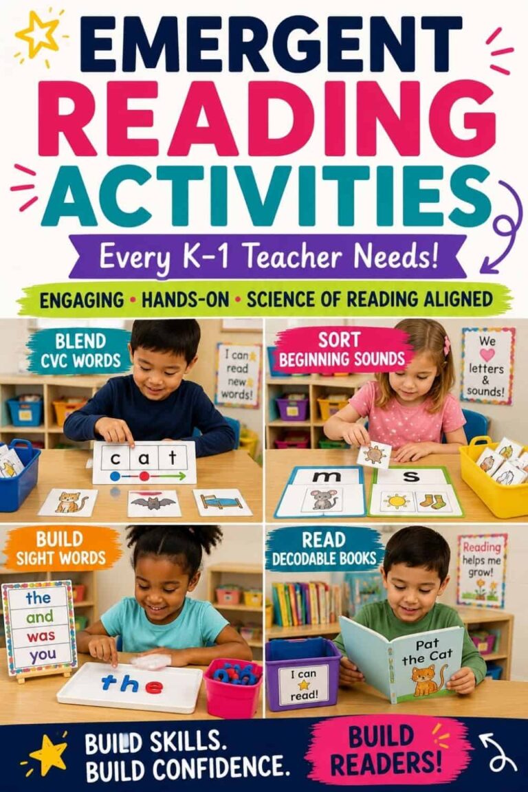 Emergent Reading Activities for Kindergarten and 1st Grade