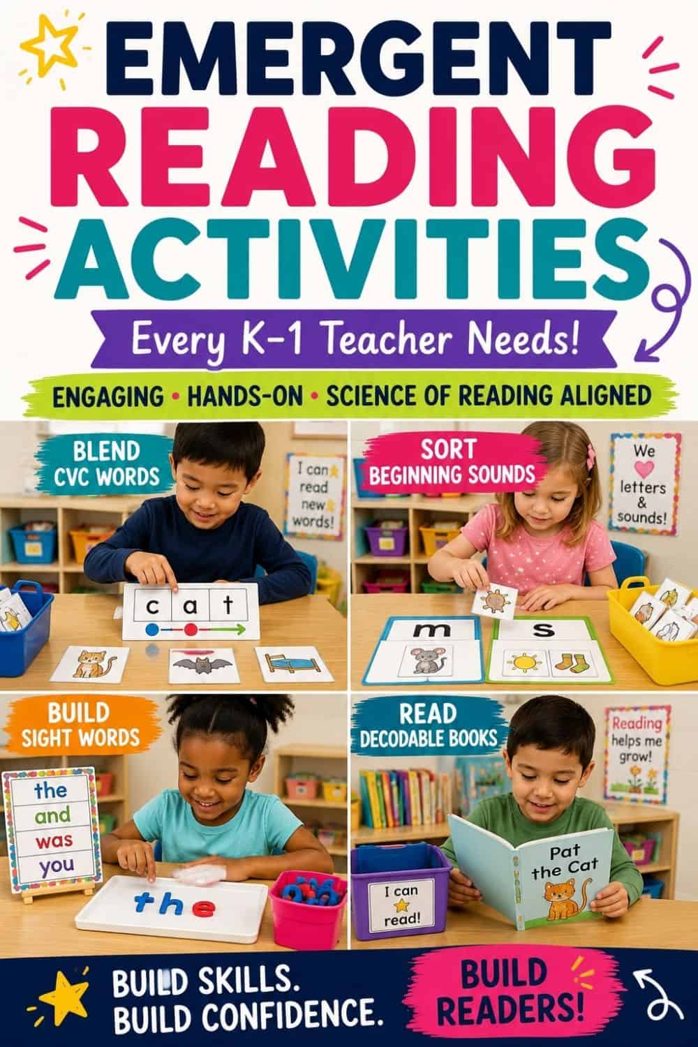 Emergent Reading Activities for Kindergarten and 1st Grade